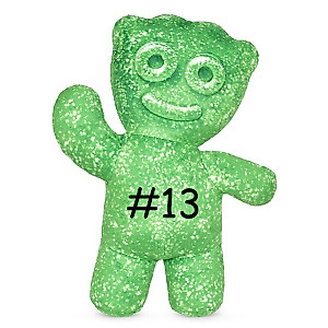 iscream Sour Patch Kids Personalized Embossed Candy Character Shaped Pillows - 16.75in x 12in (Green SPK)
