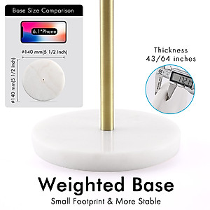 KES Gold Towel Rack Countertop, Hand Towel Stand 16.5" Height T-Shape Bath Towel Rack, Hand Towel Holder with Marble Base, Small Towel Rack Weighted Base SUS304 Stainless Steel, BTH205S14B-BZ