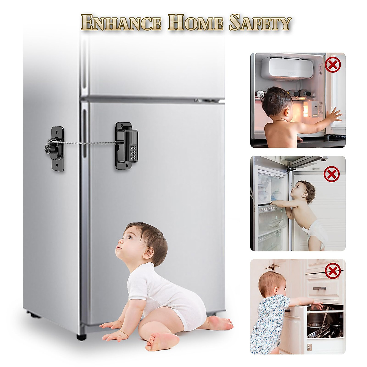 TOASAM Black Combination Lock - Effortless Access Control, Advanced Locking Mechanism, Customizable Security Codes, Childproofing, Versatile Application