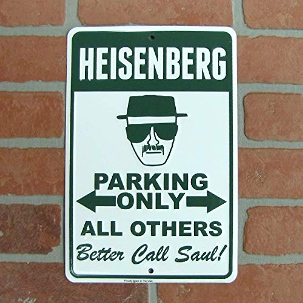 TG,LLC Treasure Gurus Breaking Bad Heisenberg No Parking 8x12 Metal Sign Man Cave Garage Home Wall Decor