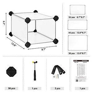 SONGMICS Shoe Rack, Space-Saving 28-Slot Plastic Shoe Storage Organizer Unit, Shoe Cabinet, Ideal for Entryway Hallway Closet Garage, 14.2 x 61.8 x 48 Inches, Transparent ULPC48S