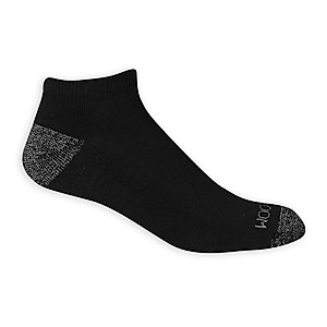 Fruit of the Loom Men's Dual Defense Low Cut Socks (12 Pack), Black, Medium (6 - 12)