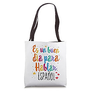 Maestra Cute Rainbow Regalos Para Bilingual Spanish Teacher Tote Bag