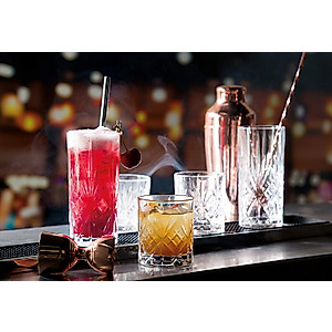 Set of 6 CRYSTAL HIGHBALL Durable Drinking glasses Limited Edition Glassware Drinkware Cups/coolers (11oz)