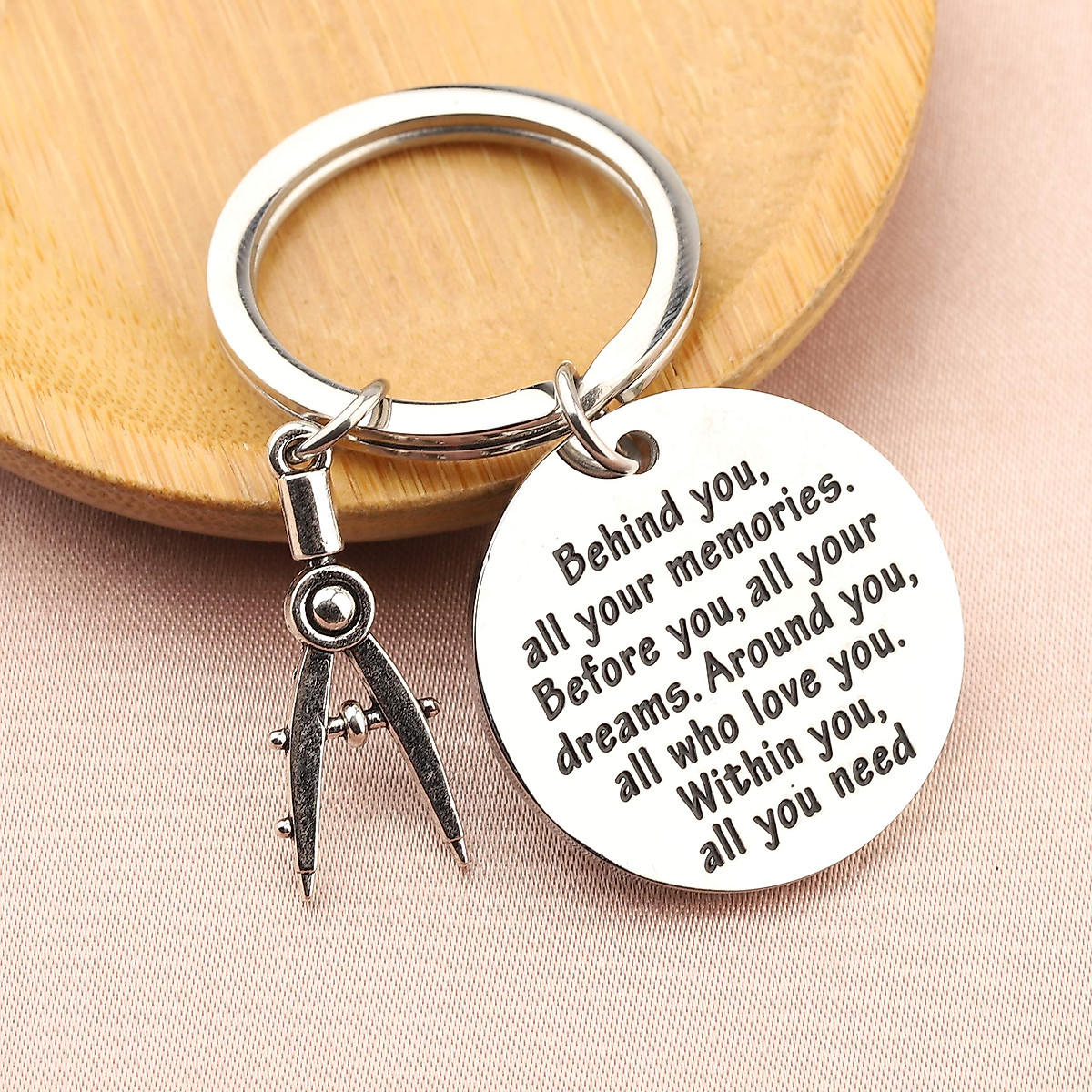 FEELMEM Architect Keychain Architecture Gift Architect Gift Behind You All Your Memories Before You All Your Dreams Architecture Student Gift Architecture Graduation Gift (Architect Keychain)