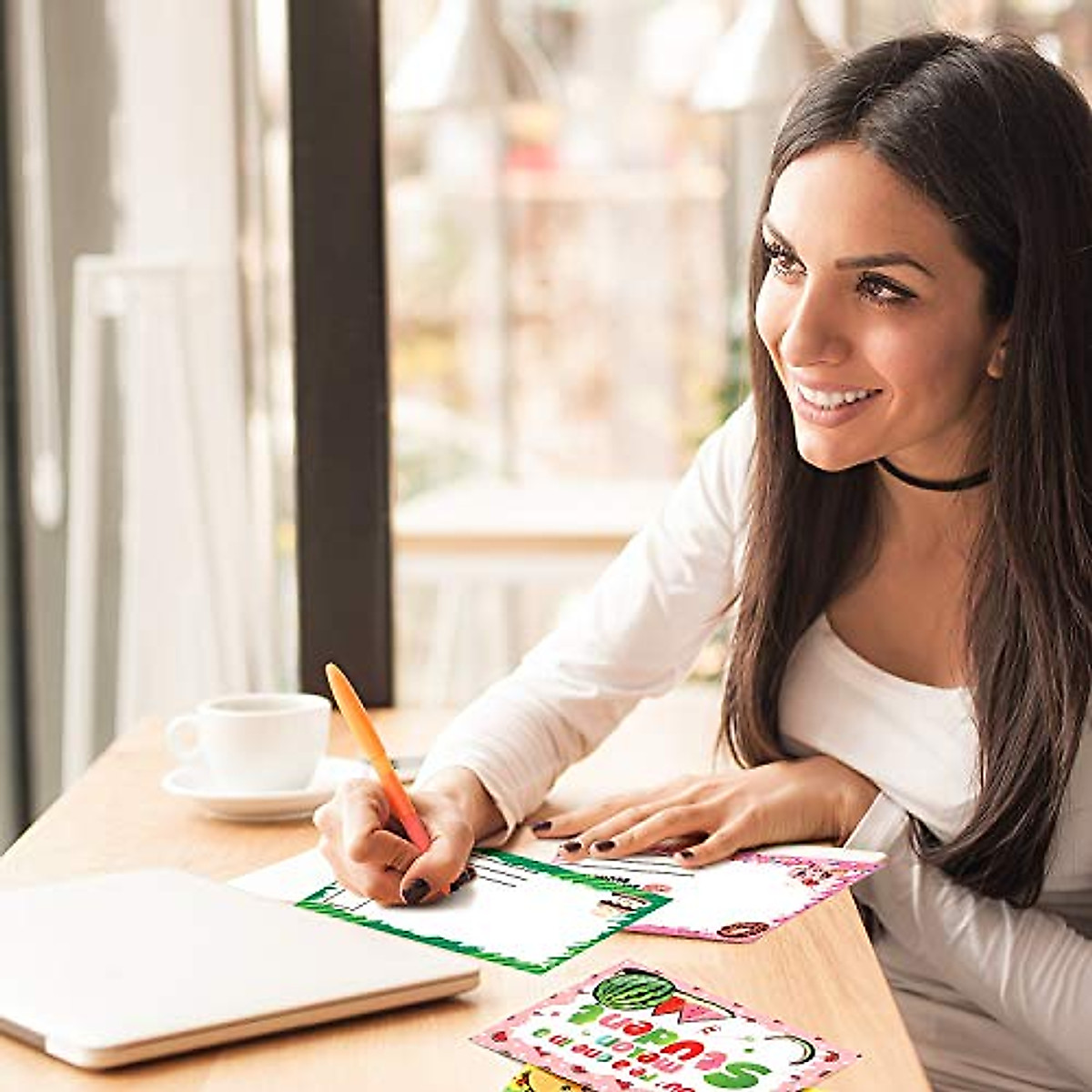 Outus Thinking of You School Postcards Motivational Inspiration Accents for Teachers to Send To Students, 9 Styles, 4 x 6 Inch Encouragement Notecards for Home School Classroom Preschool (45 Pieces)