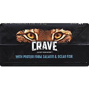 CRAVE Grain Free Adult High Protein Natural Dry Cat Food with Protein from Salmon & Ocean Fish 4 lb