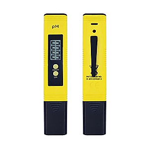 MEKBOK Hydroponics pH Meter Digital PH Test Pen 0.01 high-Precision Thermometer, Measuring Instrument and Thermometer, Suitable for hydroponics, Home Drinking and Aquarium