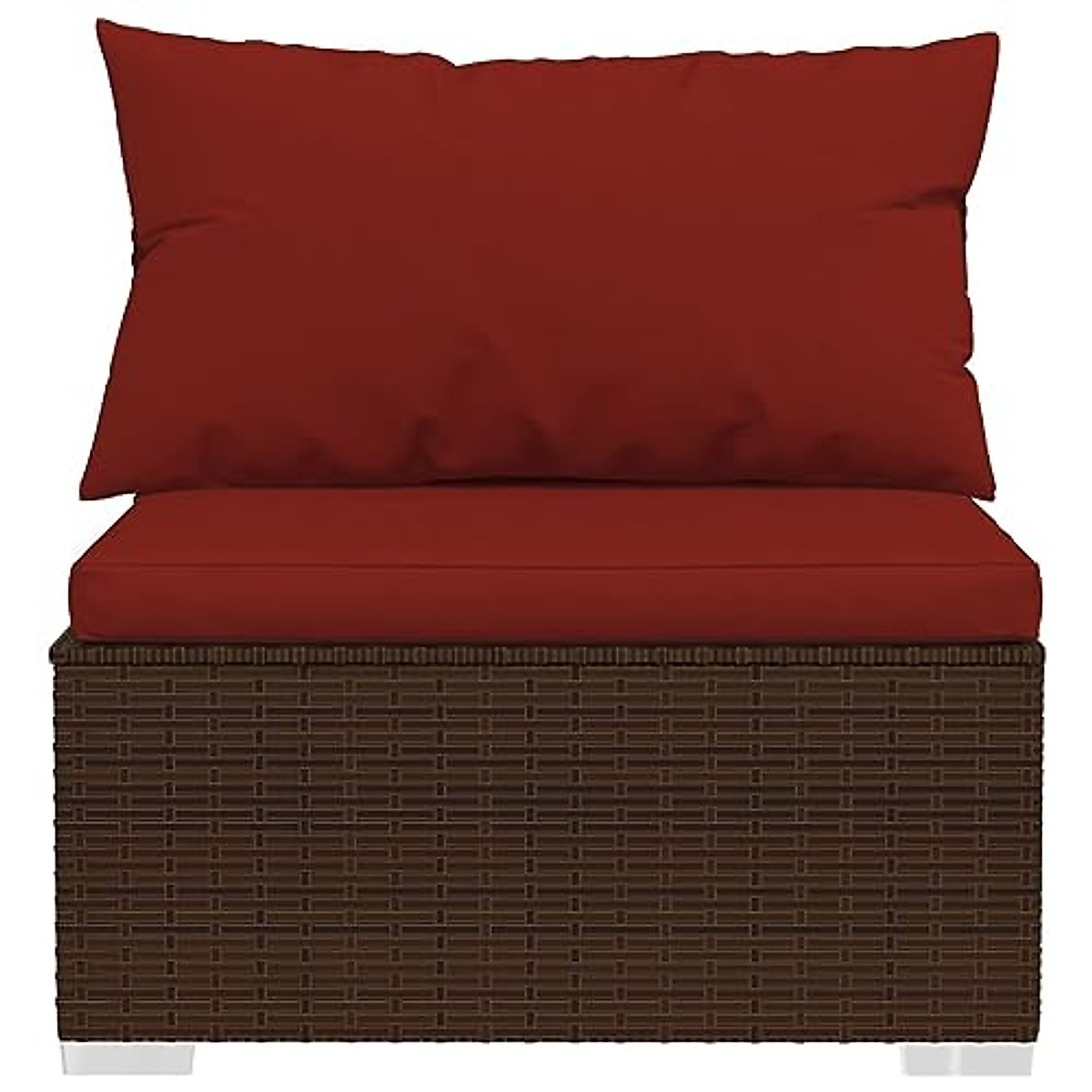 MBFLUUML Furniture Conversation Set, Outdoor Balcony Furniture, 9 Piece Patio Lounge Set with Cushions Poly Rattan Brown Suitable for Terrace, Porch, Backyard, Balcony.