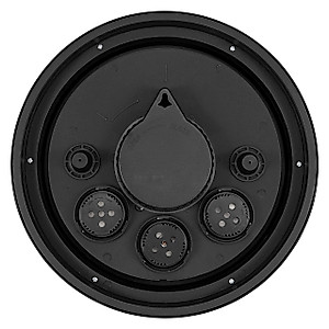 Lumuasky Indoor Outdoor Waterproof Wall Clock with Thermometer, Retro Silent Non-Ticking Battery Operated Round Clock for Garden Patio Yard Home (12 inch, Black Gold)