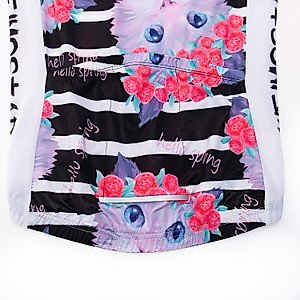 JPOJPO Women Cycling Jersey Short Sleeve Breathable Biking Shirt Tops Bike Clothing