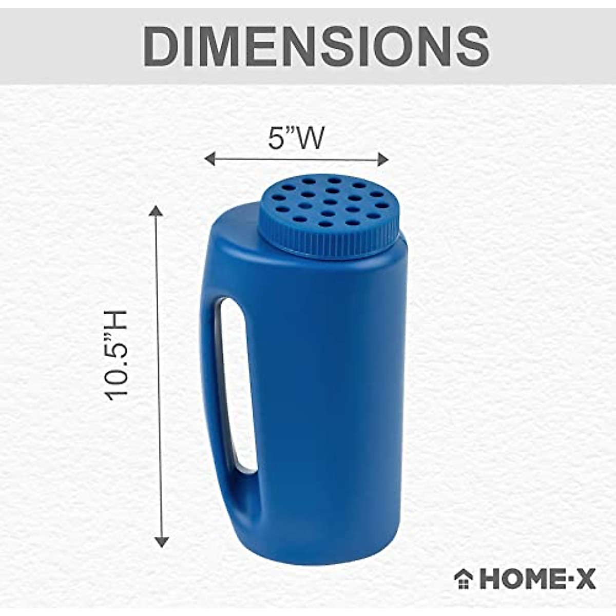 Home-X Ice Melt Salt Dispenser, Grass Seed Spreader, Plastic Garden Container