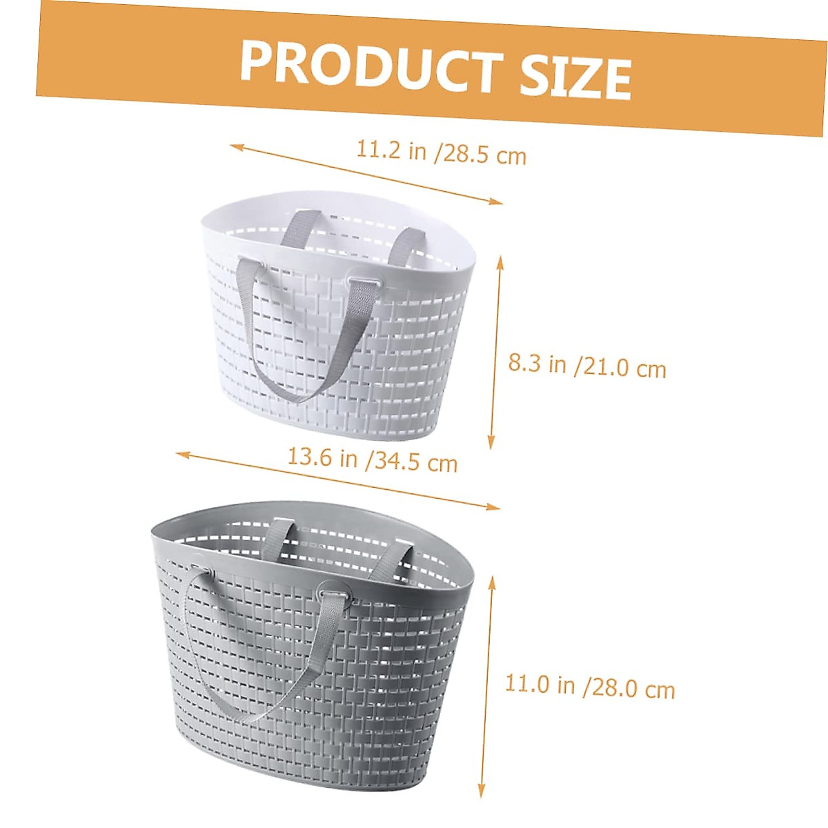 2pcs Plastic Laundry Basket Shopping Tote Bag Plastic Hanger Chicken Egg Basket Picnic Basket Bath Basket Laundry Basket Plastic Clothes Holder Sundries Organizer Hollow-out Basket