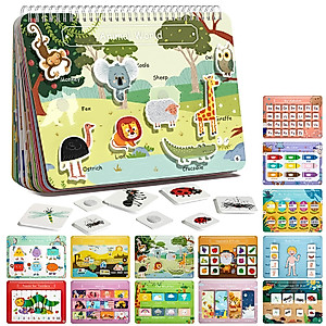 Freebear Busy Book for Toddlers, Book for Toddlers, Preshool Kindergarten Learning Activities, Autism Sensory Toys, Travel Toys, Gifts for Girls and Boys 4 5 6 7 8 Years (Rabbit)