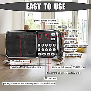 Mfine 088 Mini Speakers Portable Music Player Micro SD/TF USB Disk Speaker FM Radio - Black