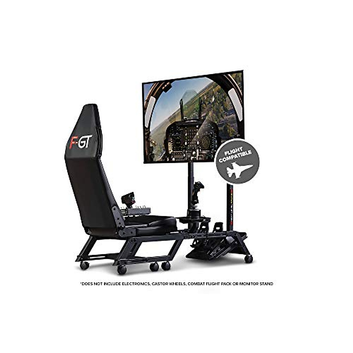 Next Level Racing F-GT Racing Simulator Cockpit. Formula and GT racing simulator cockpit compatible with Thrustmaster, Fanatec, Moza Racing on PC, Xbox and PS