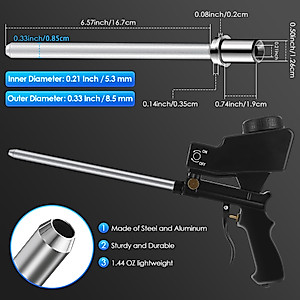 Feekoon Sand Blaster Long Nozzle Attachment, Sandblasting Nozzle Tip Adapter for Spot Blasting, Sandblaster Nozzle Sandblasting Wand Accessory for Sandblaster, Air Compressor, Soda and Walnut Blaster