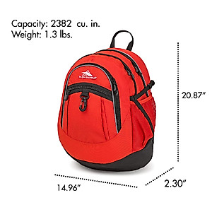 High Sierra Fatboy Backpack, Crimson/Black, 19.5 x 13 x 7-Inch