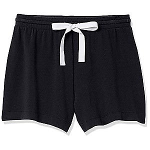 Amazon Essentials Women's Lightweight Lounge Terry Pajama Short, Black, X-Small