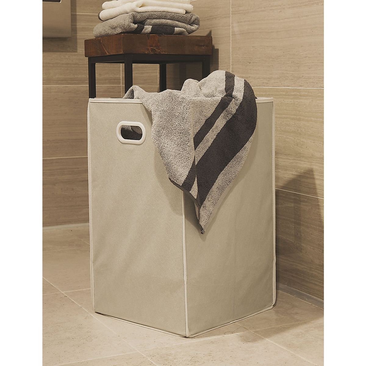 Simple Houseware Foldable Closet Laundry Hamper Basket, Grey
