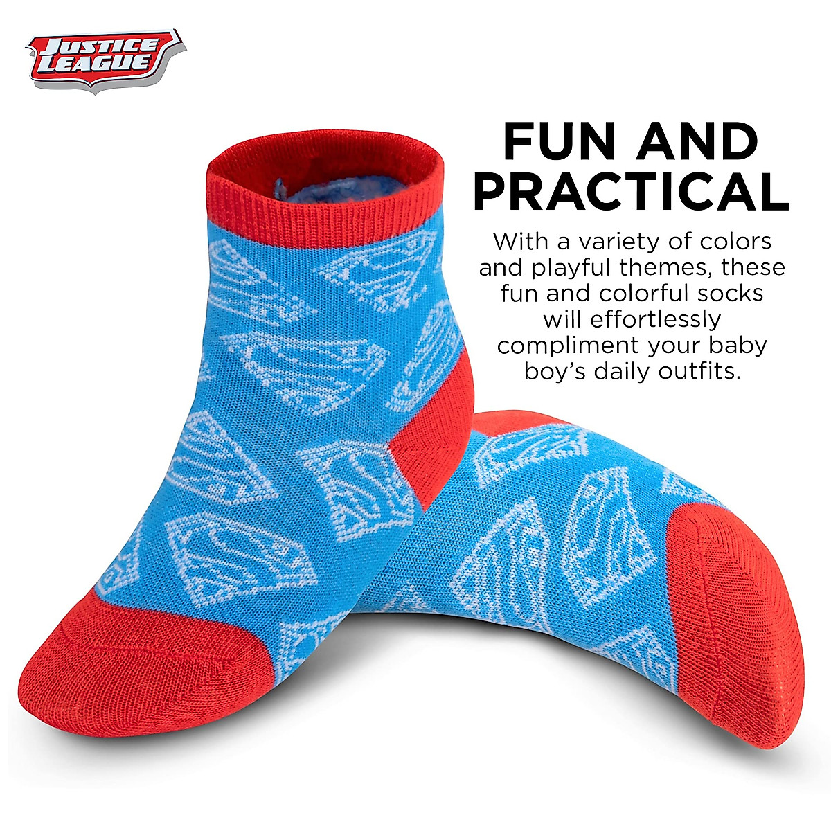 ABG Accessories Baby Girls & Boys Minnie Mickey Mouse 10-pack Infant Sock, Multi-DC Comics, 0-6 Months