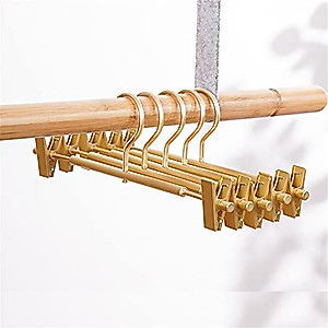 n/a 5pcs Trouser Hanger Clips Aluminum Alloy Anti Slip Pants Skirt Drying Rack Trousers Clips Wardrobe Storage Metal Clothes Hangers
