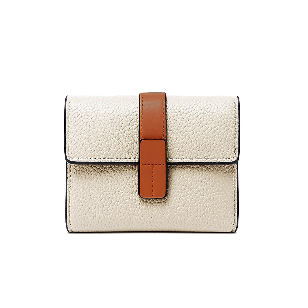 AOXONEL Small Womens Wallet Leather Wallets for Women Rfid Ladies Wallets Trifold Wallet Compact Thin with Card Slots and Zipper Coin Pocket (White)