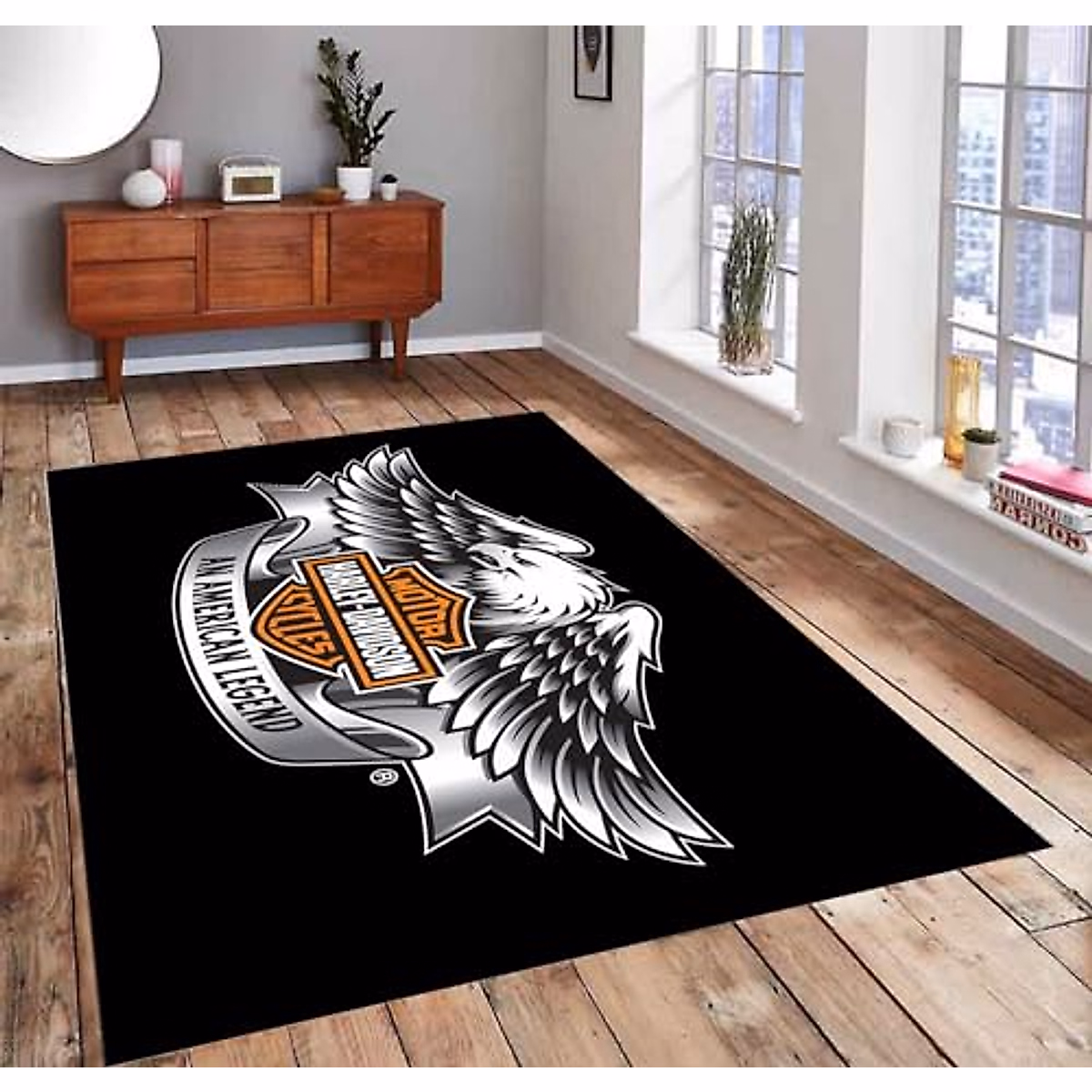 Moto Gp, Motorsport Rugs, Harley for Garage Rug, Personalized Rug, Non-Slip Backing,Themed Rug, Rug for Living Room, ms0205.2(39”x59”)=100x150cm