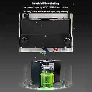 WTHOME Electric Hand Truck Stair Climber, Electric Folding Hand Truck, Telescopic Handle, Maintenance-Free Brushless Motor - Detachable Battery, Labor-Saving and Convenient Truck (Size : 48V)