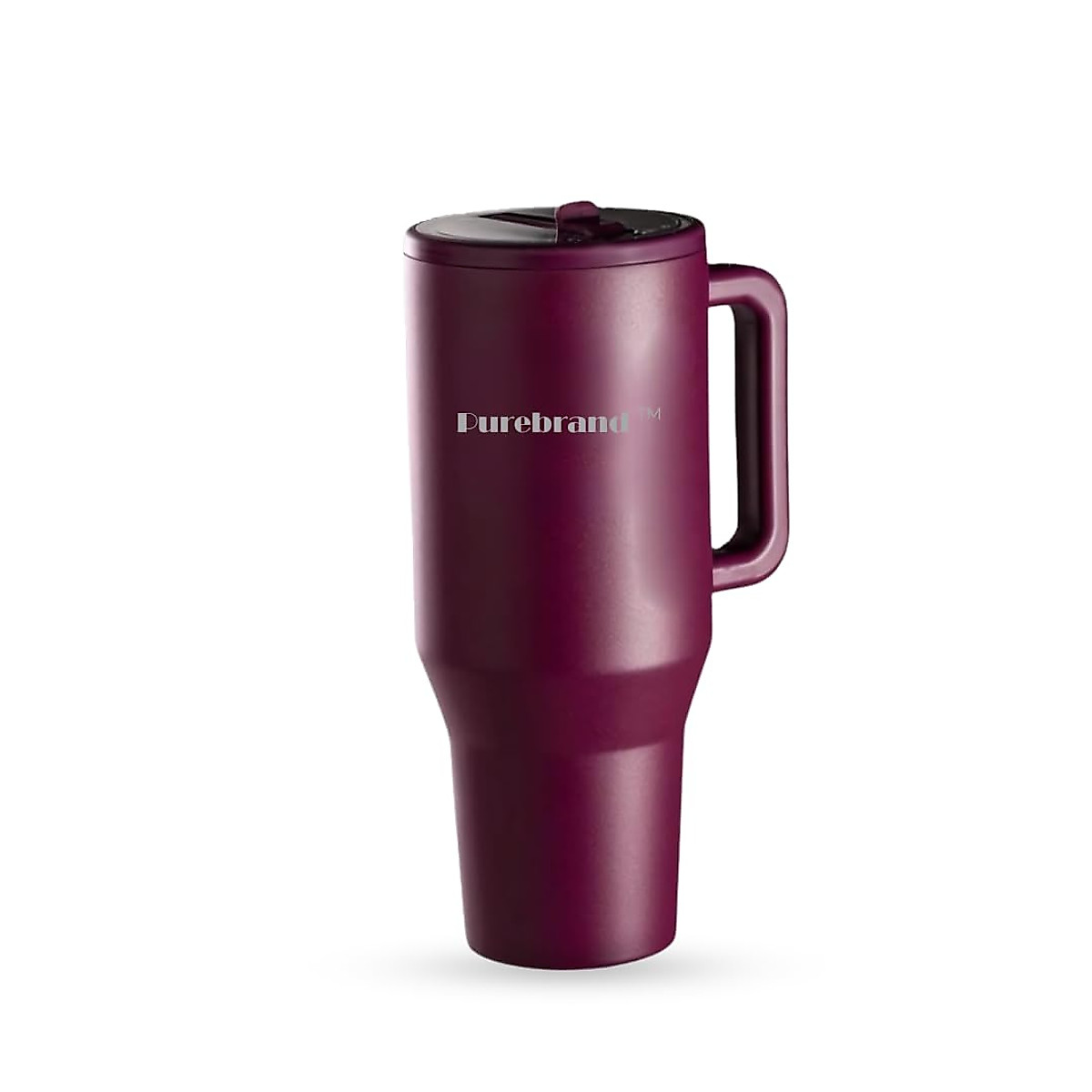 40 oz Tumbler. 100% Leak-Proof Splash-Proof Spill-Proof Lid with Handle and Flip Straw. Double Wall Vacuum Insulated Stainless Steel for Hydration at Home Office Car Gym and Playgrounds (Cranberry)