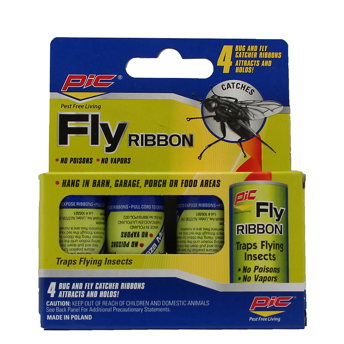 PIC Fly Ribbon Bug & Insect Catcher (4 Pack)
