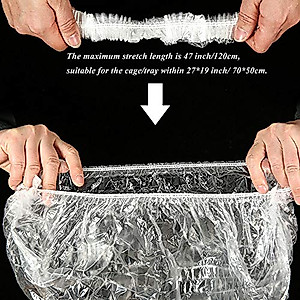 Oncpcare 20pcs Large Size Disposable Rabbit Cage Liners, Plastic Rabbit Toilet Litter Box Mat Pad Film, Bunny Poop Easy Cleaning Leakproof Cage Accessories No Mess