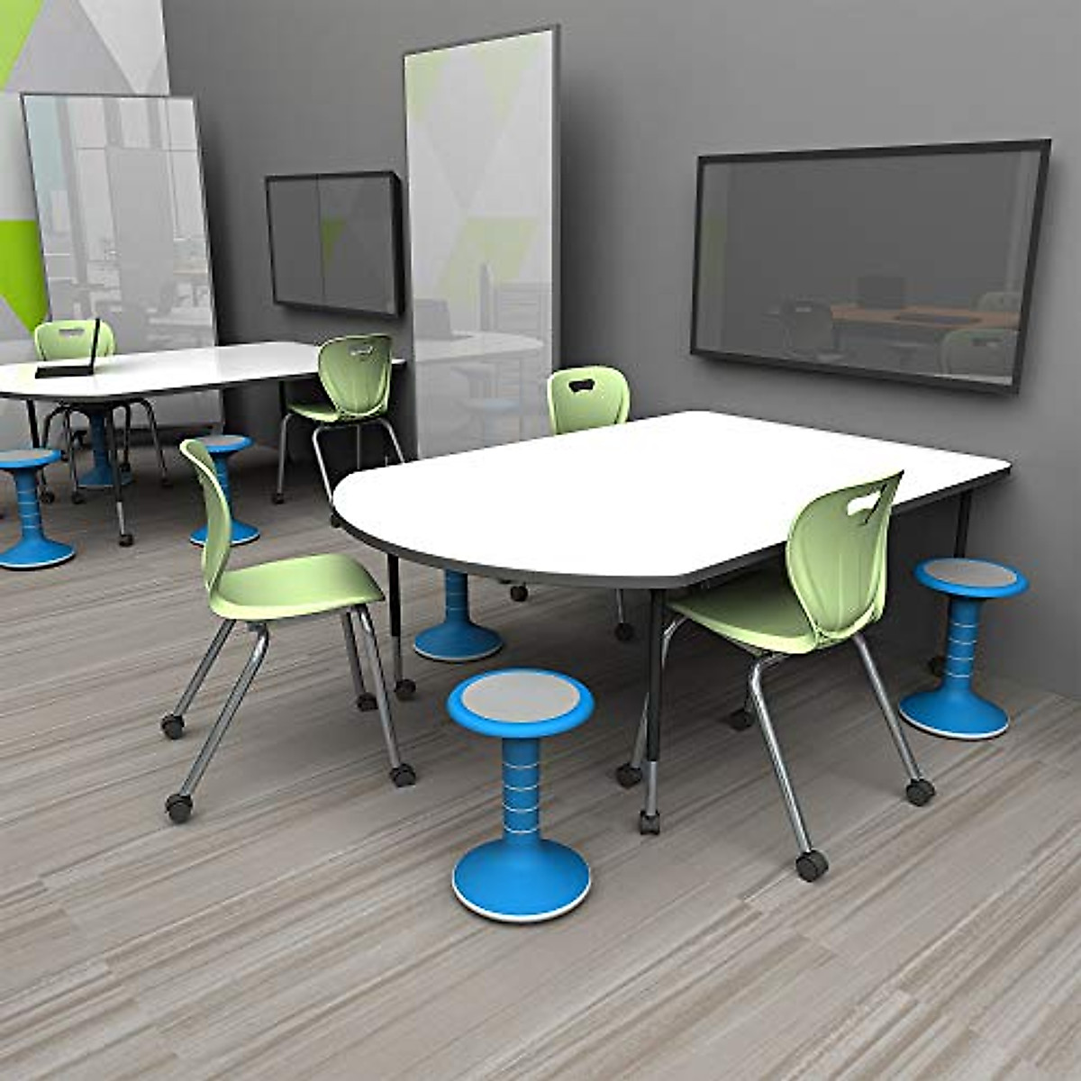 Learniture Active Motion Stool Flexible Seating for School Classroom, Office or Home - 18" Seat Height - Green Apple (LNT-NUS450-GA-SO)