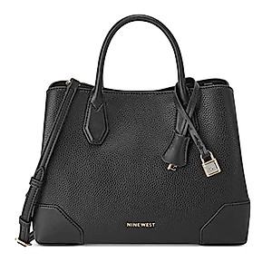 NINE WEST Brooklyn Jet Set Satchel, Black