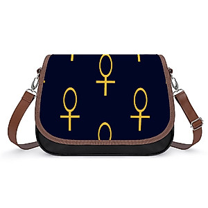 FunnyStar Ankh Pattern Women's Crossbody Bag Messenger Handbags Purse with Adjustable Shoulder Strap