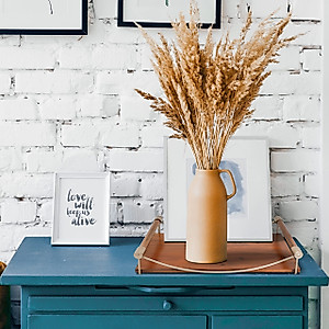 The Urban Port 15-Inch Rectangular Wood Serving Tray with Matte Gold Trim, Brown and Gold