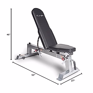 CAP Barbell Deluxe Utility Weight Bench, Silver, Round Backpad
