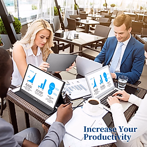 KYY Portable Monitor 15.6inch FHD 1080P USB-C Laptop HDMI Gaming Monitor w/Premium Smart Cover & Dual Speakers, External HDR Computer Display for PC MAC Phone Xbox PS4 Switch