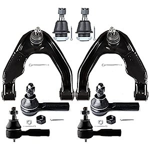 ORTUS UNI Fits 8Pc Front Upper Control Arms Ball Joints Tie Rods Suspension Alloy Steel