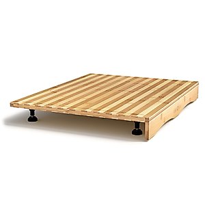 Umiboo Bamboo Wooden Gas Stove Top Covers and Cutting Board - Adjustable Legs for RV or Small Kitchen