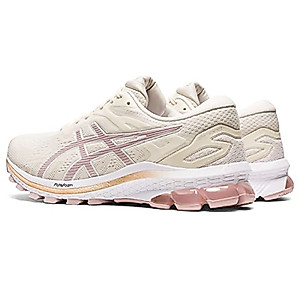ASICS Women's GT-1000 10 Running Shoes, 8.5, Cream/Watershed Rose