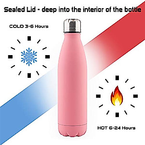 Personalized Water Bottle, 17oz Custom Engraved Double Wall Insulated Bottle, Sports Water Bottle for Birthday Holiday Gifts