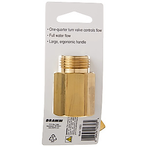 Dramm 12353 Heavy-Duty Brass Shut-Off Valve