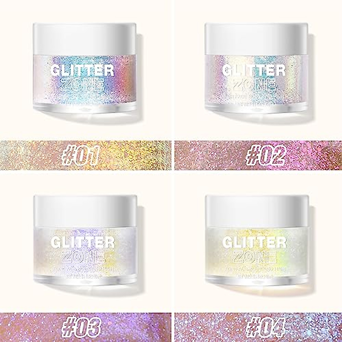 Body Glitter Gel,Holographic Face Glitter Gel for Body,Hair, Nail,Eyeshadow Glitter Makeup,Long Lasting Liquid Sequins Glitter for Festival Rave Party Accessories - 02 Sparkling Pink