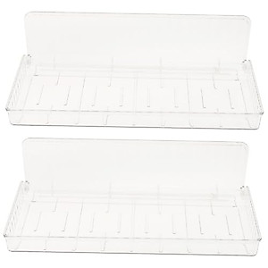 Cabilock 2pcs Wall-Mounted Storage Box Adhesive Shelf Wall Shelves Wall Mount Organizer Shelf for Wall Clear Shelf Wall Mounted Storage Shelf Wall Shelves for Wall Shelves for Storage