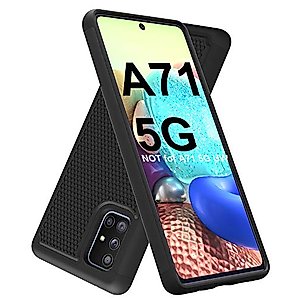 Dahkoiz for Samsung Galaxy A71 5G Case, Dual Layer Drop Protection Cover Protective Phone Case for Samsung Galaxy A71 5G, Black