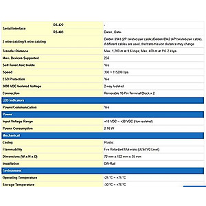 ICP DAS USA ICP-I-7510 RS-485 Isolated High Speed Repeater.