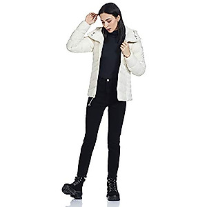 Columbia Women's Autumn Park Down Hooded Jacket, Chalk, Large