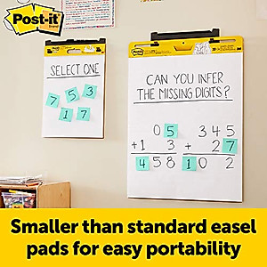 Post-it Self-Stick Mini Easel Pad, 15 in x 18 in, 20 Sheets/Pad, 3 Pads, Great for Virtual Teachers and Students (577-3PK)