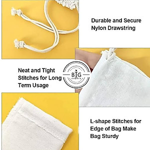 Mayatra's Cotton Laundry Bag for Clothes - Travel Organizer - Eco-Friendly 100% Pure Cotton Drawstring Bag - Large Size - Hanging Laundry Bag Foldable and Washable (Pack Of 4)